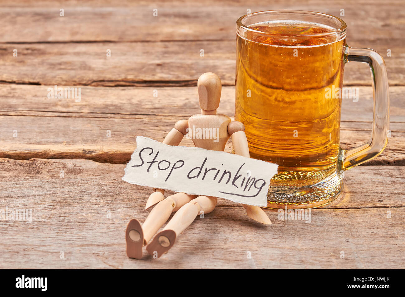 Stop drinking alcohol concept Stock Photo - Alamy