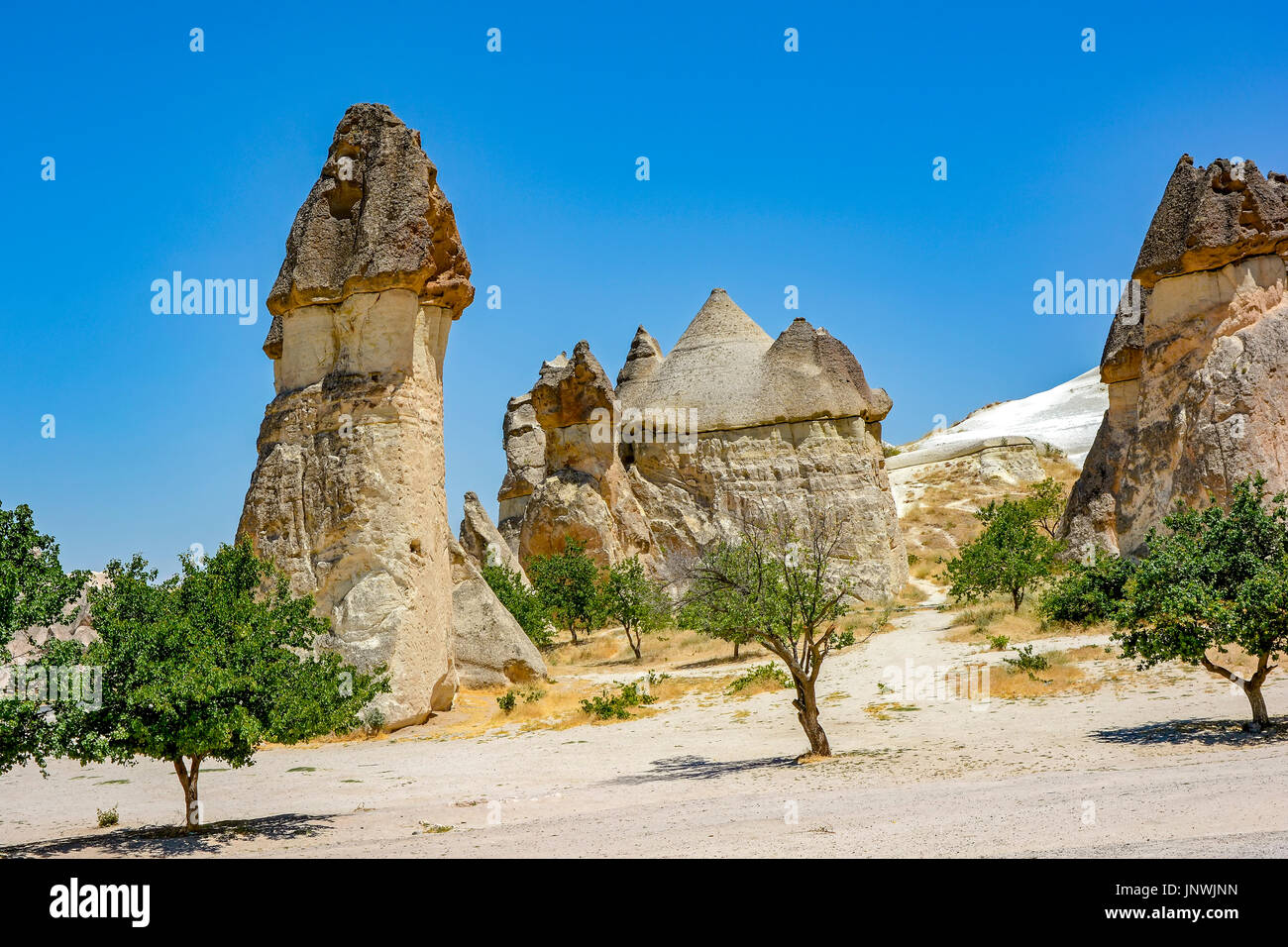 Famous geological formations known as Fairy Chimneys and used as ...