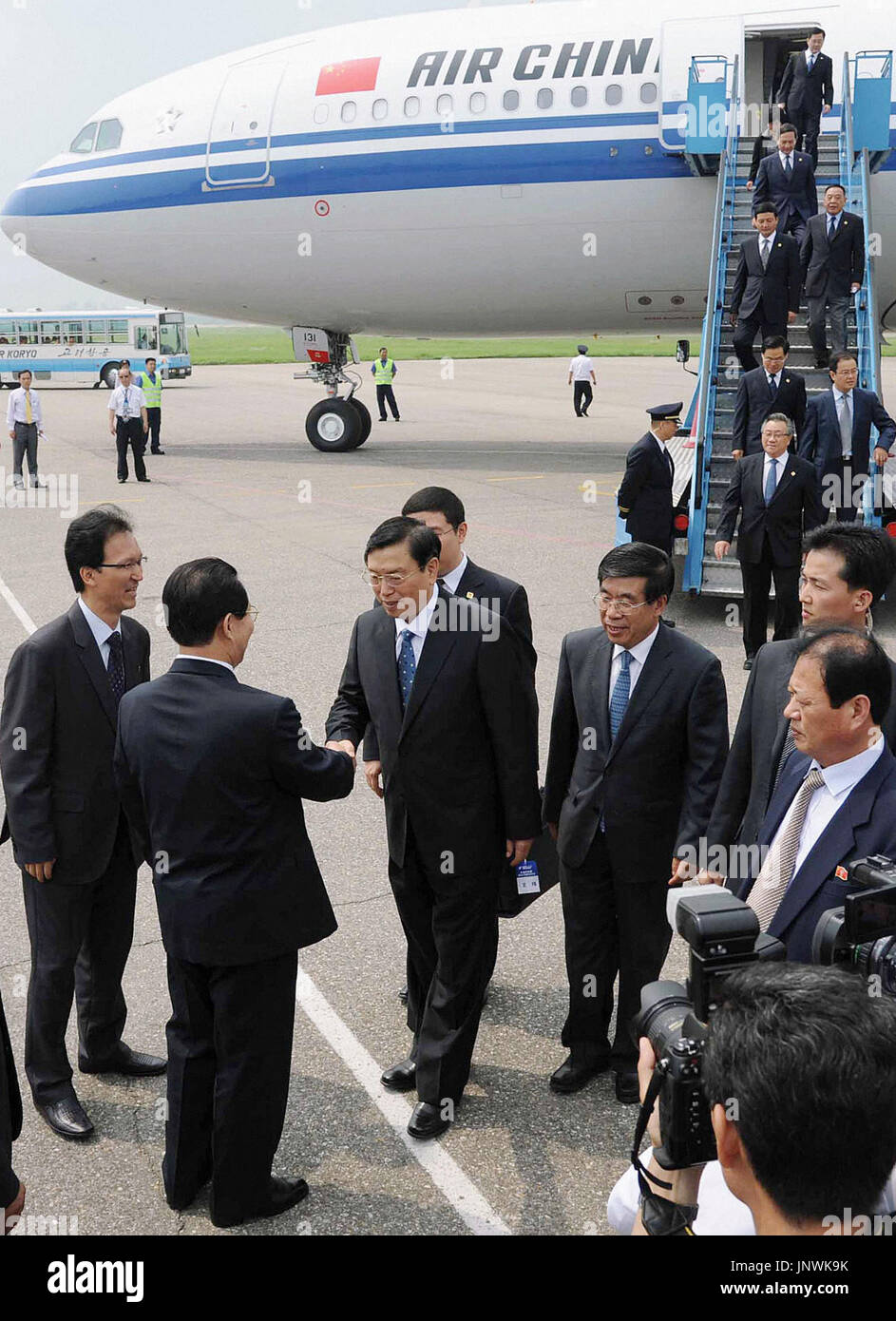 PYONGYANG, North Korea - Chinese Vice Premier Zhang Dejiang (3rd from L ...