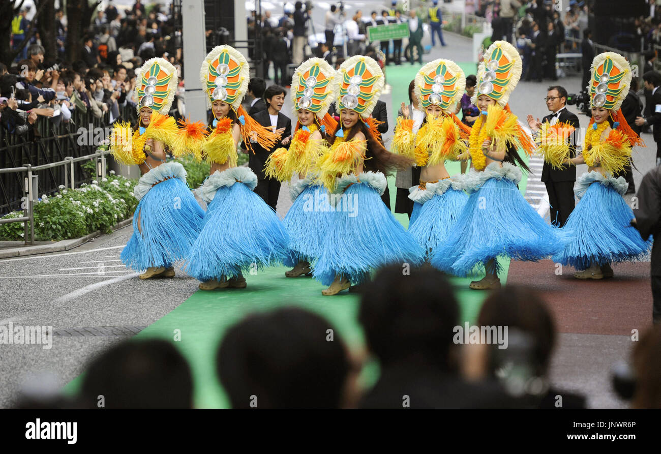 TOKYO, Japan - A team of hula dancers who appear in the documentary ...