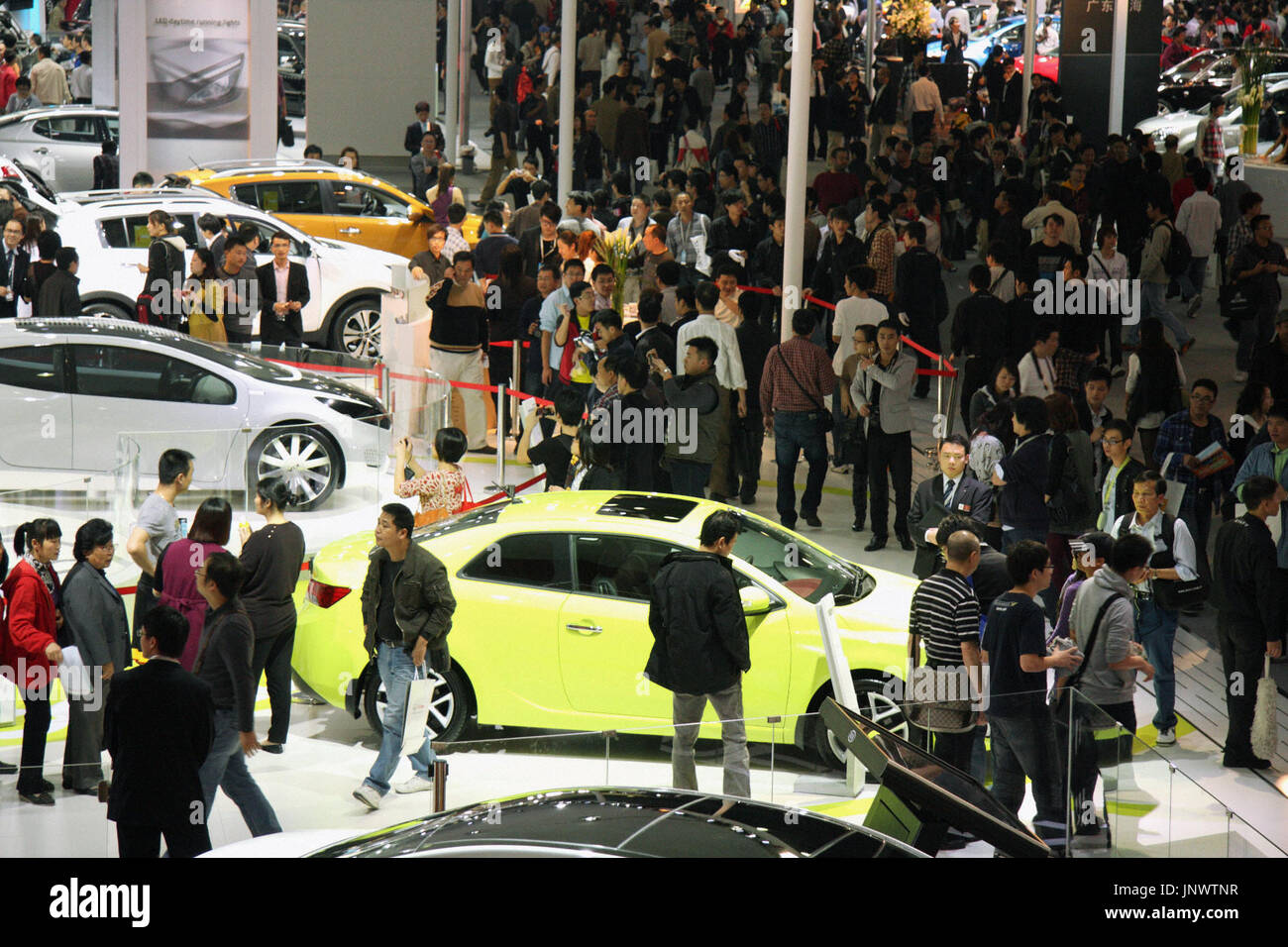 SHANGHAI, China - Visitors fill the venue of the Guangzhou motor show ...