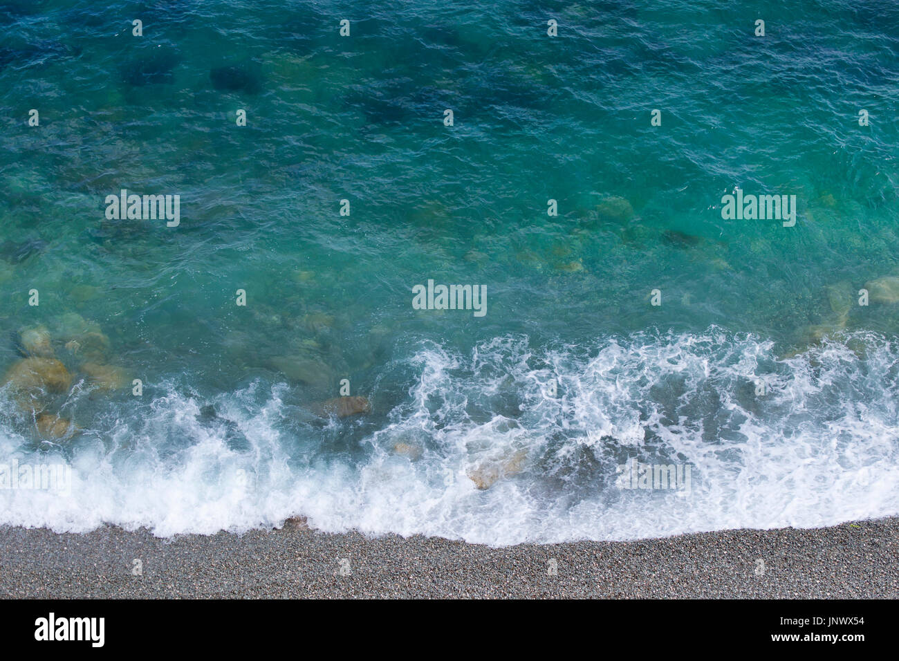 Incredible aerial view from above of an amazing beautiful sea landscape ...