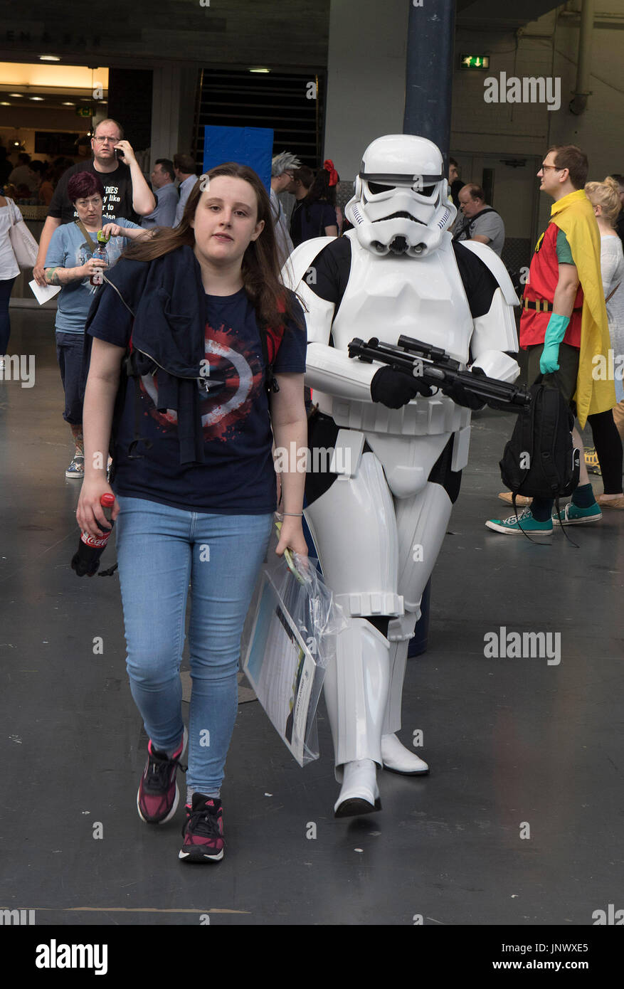 London Film & Comic Con, Olympia,London: Stormtrooper Stock Photo - Alamy