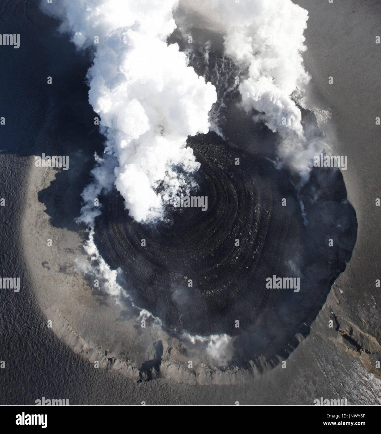 KAGOSHIMA, Japan - A lava dome can be seen inside the crater of Mt ...