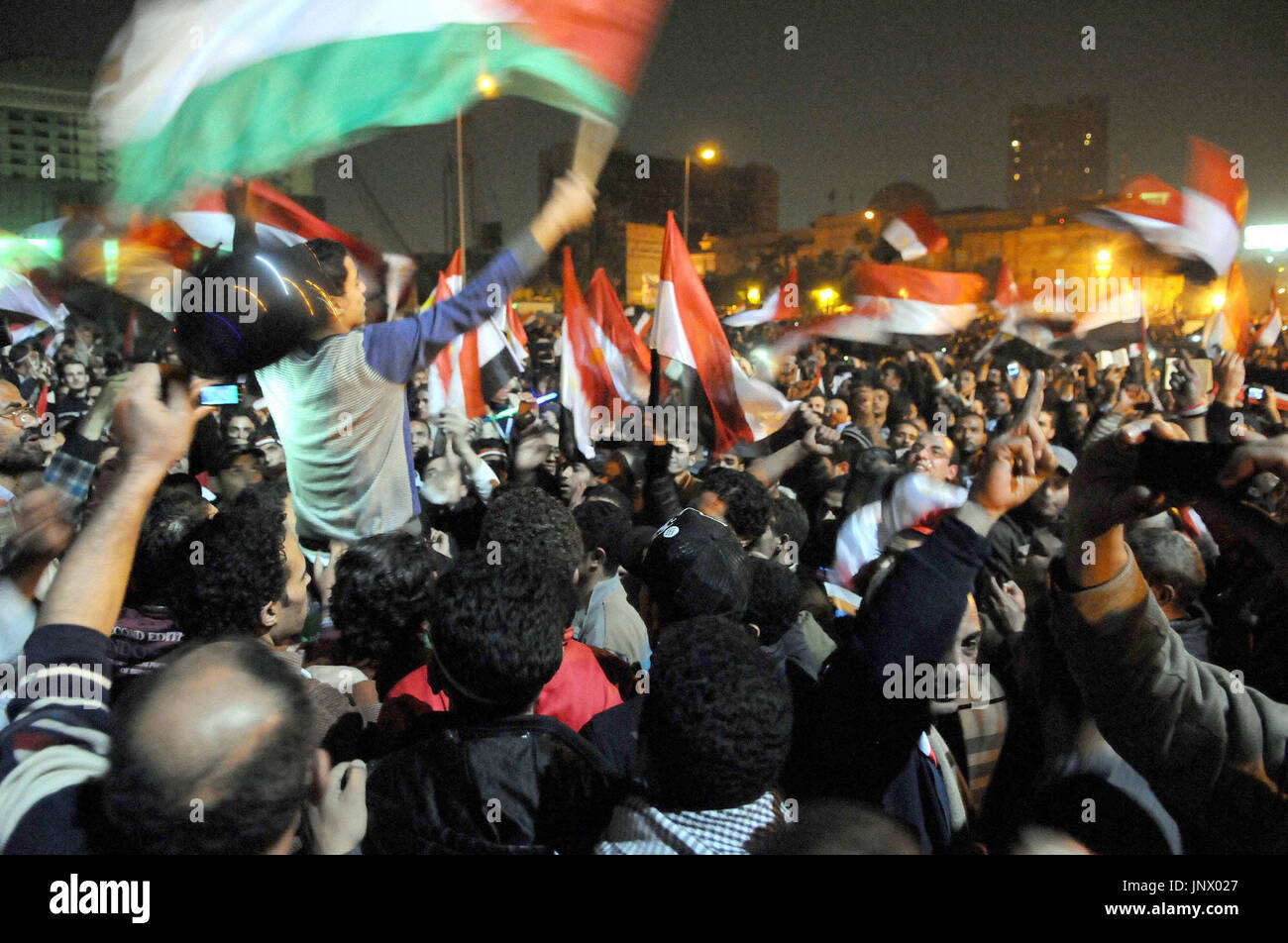 CAIRO, Egypt - People celebrate at Tahrir Square in Cairo on Feb. 11 ...