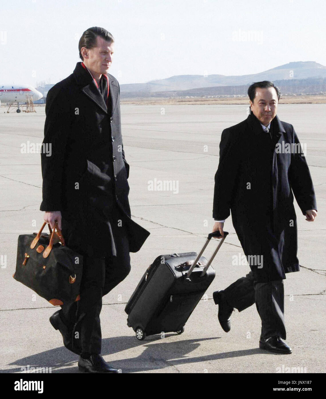 PYONGYANG, North Korea - Gabriel Schulze (L), chief executive officer ...