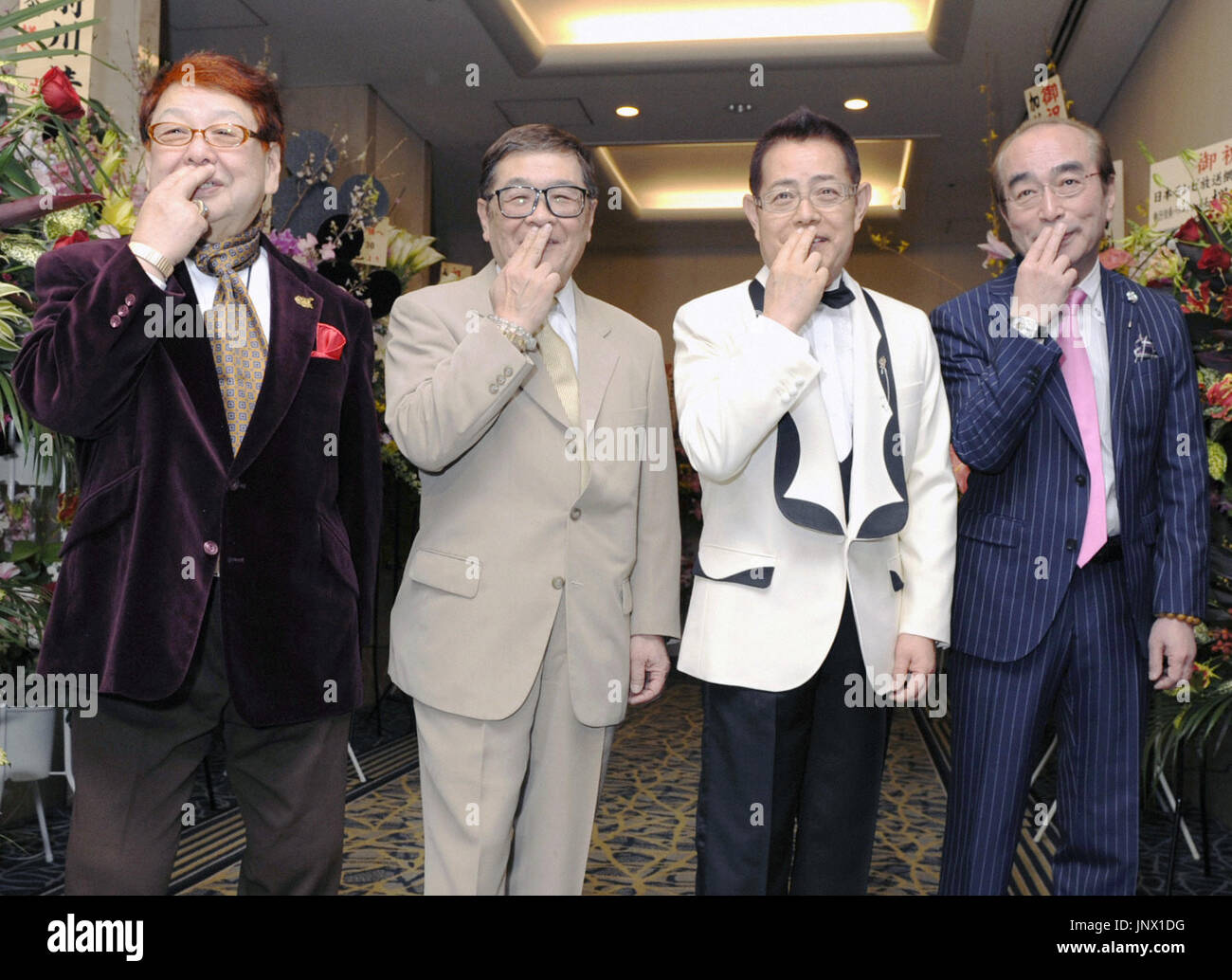 TOKYO, Japan - Members of the Drifters, (From L to R) Takagi Boo, Nakamoto Koji, Kato Cha and ...
