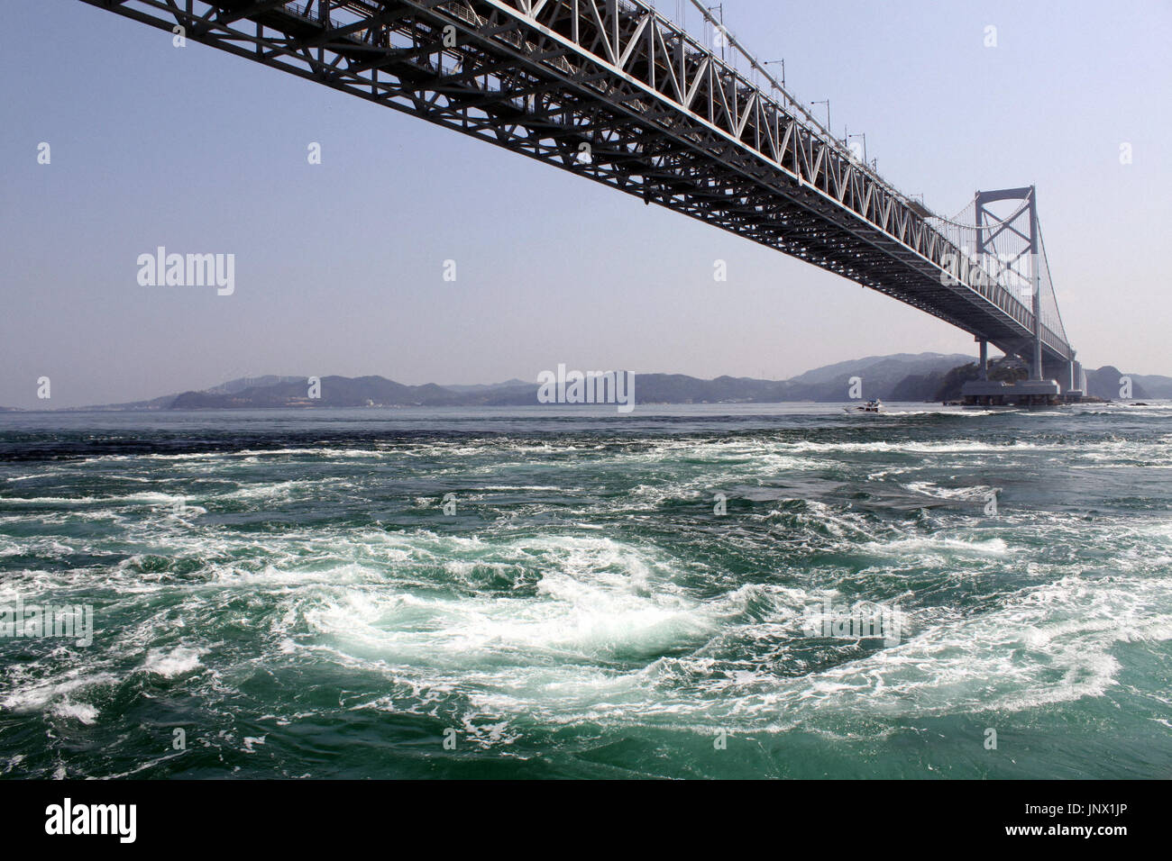 TOKUSHIMA, Japan - Large whirlpools are formed in the Naruto Strait ...