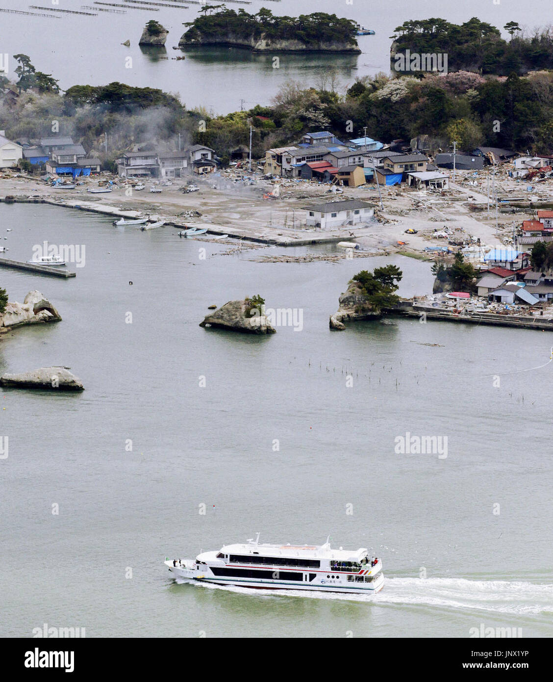 SENDAI, Japan - Photo shows the tsunami-hit picturesque Matsushima area ...