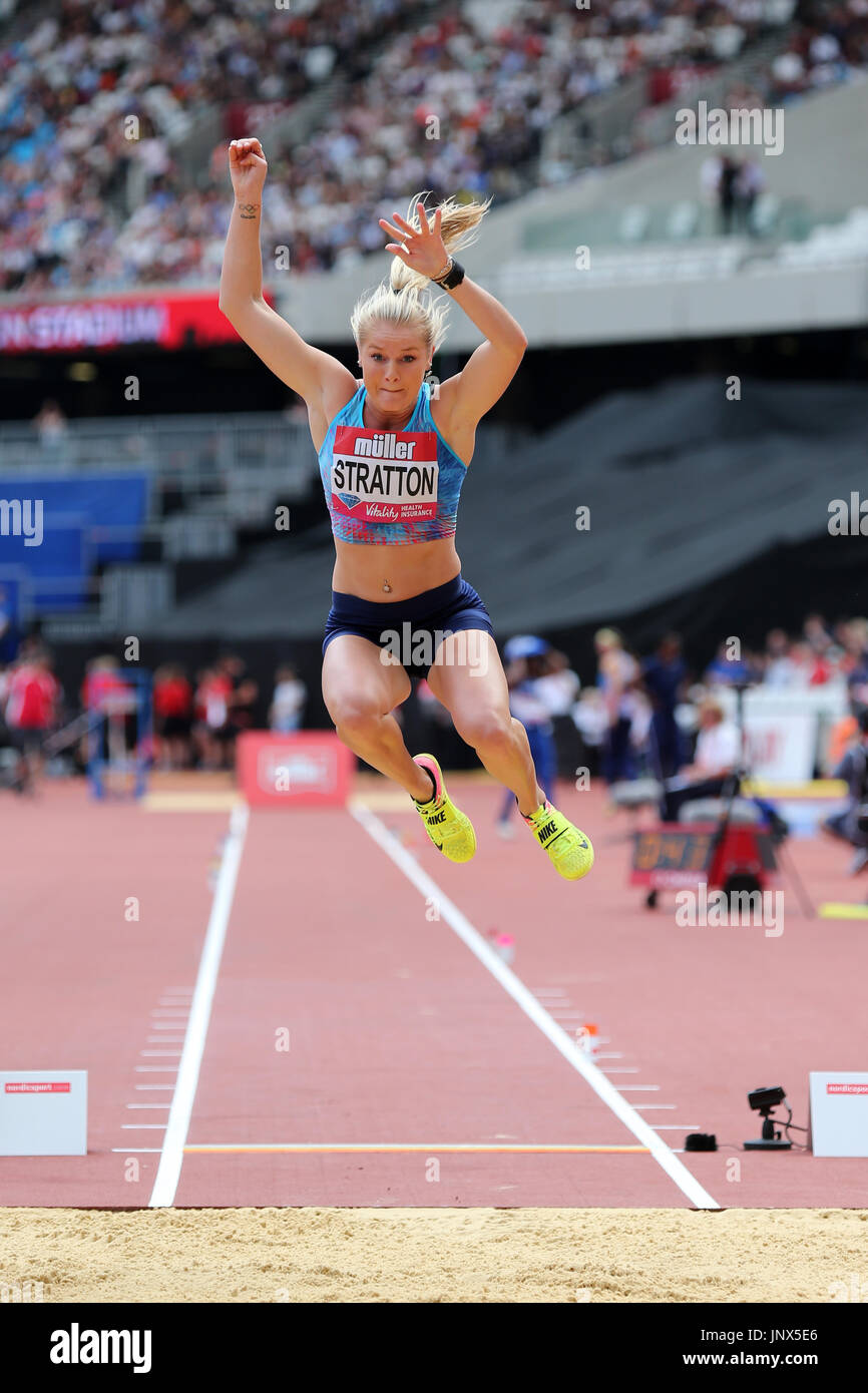 Brooke STRATTON competing in the Women's Long Jump at the 2017 IAAF Diamond League Anniversary ...