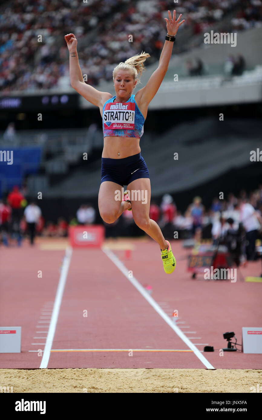Brooke STRATTON competing in the Women's Long Jump at the 2017 IAAF ...