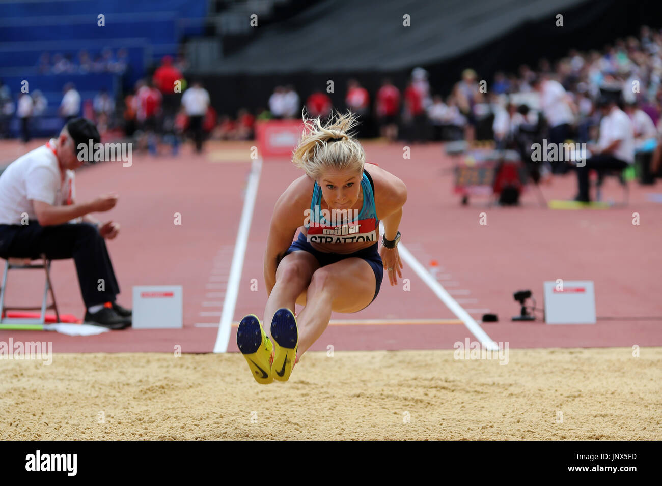 Brooke STRATTON competing in the Women's Long Jump at the 2017 IAAF ...