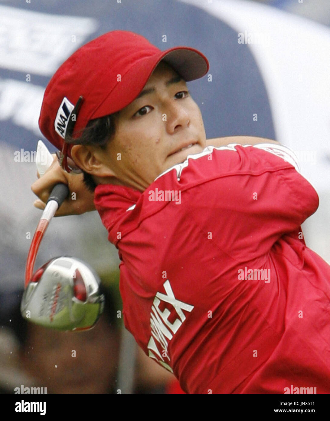 FUJIKAWAGUCHIKO, Japan - Two-time champion Ryo Ishikawa takes a stroke at the weather-shortened ...