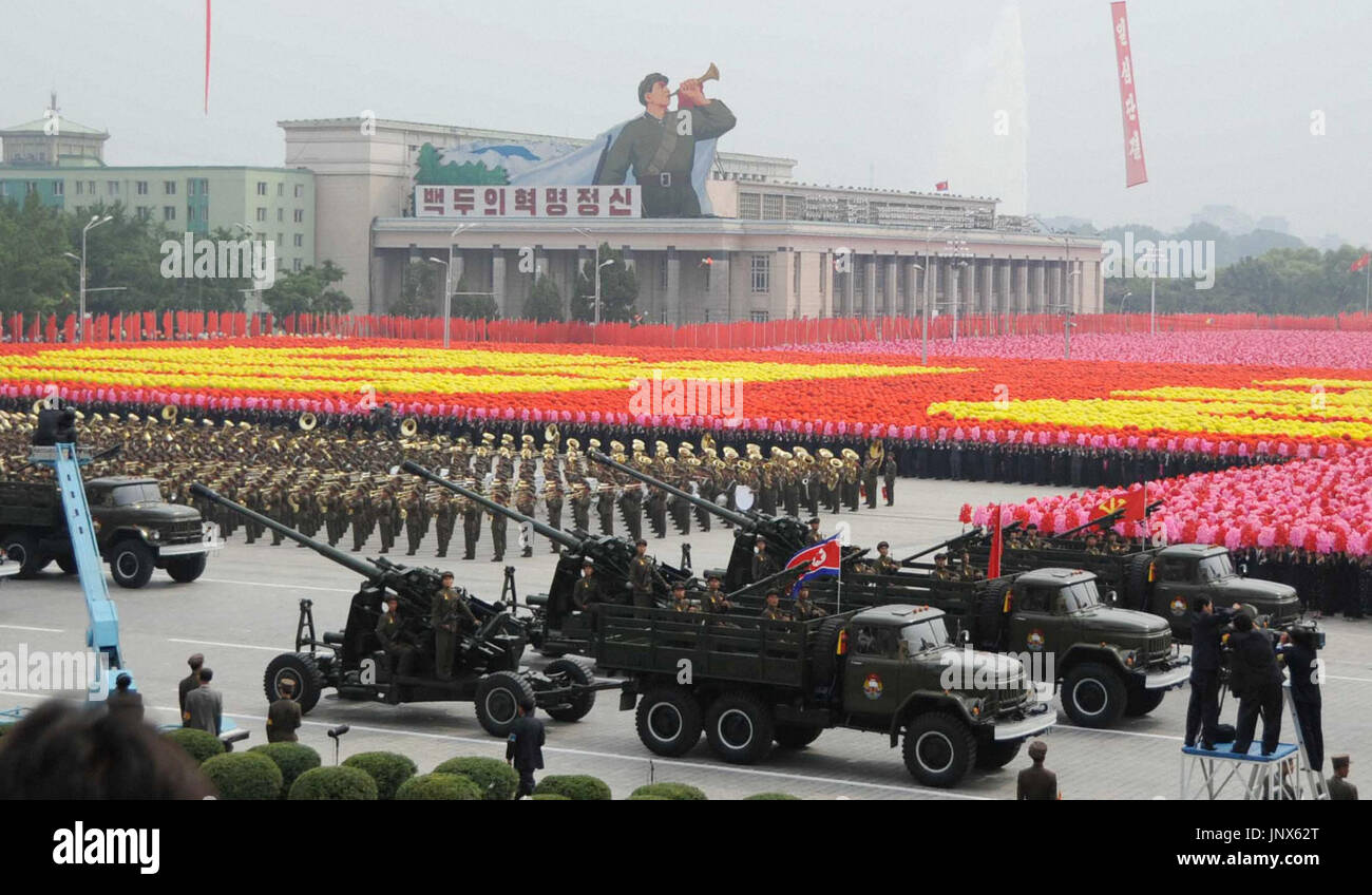 PYONGYANG, North Korea - A military parade is held at Kim Il Sung ...