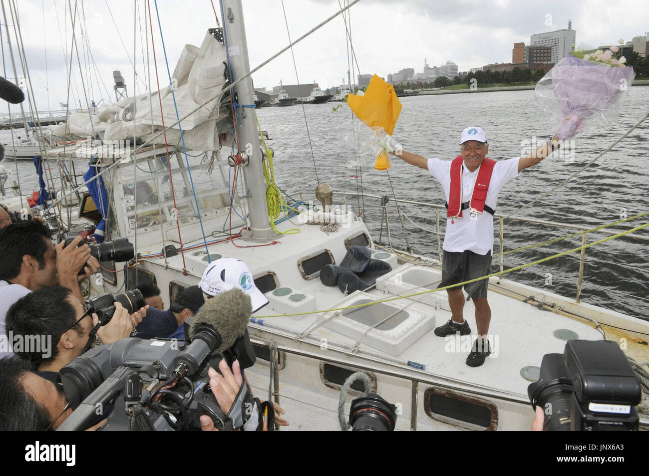 YOKOHAMA, Japan - Minoru Saito, a 77-year-old Japanese yachtsman ...