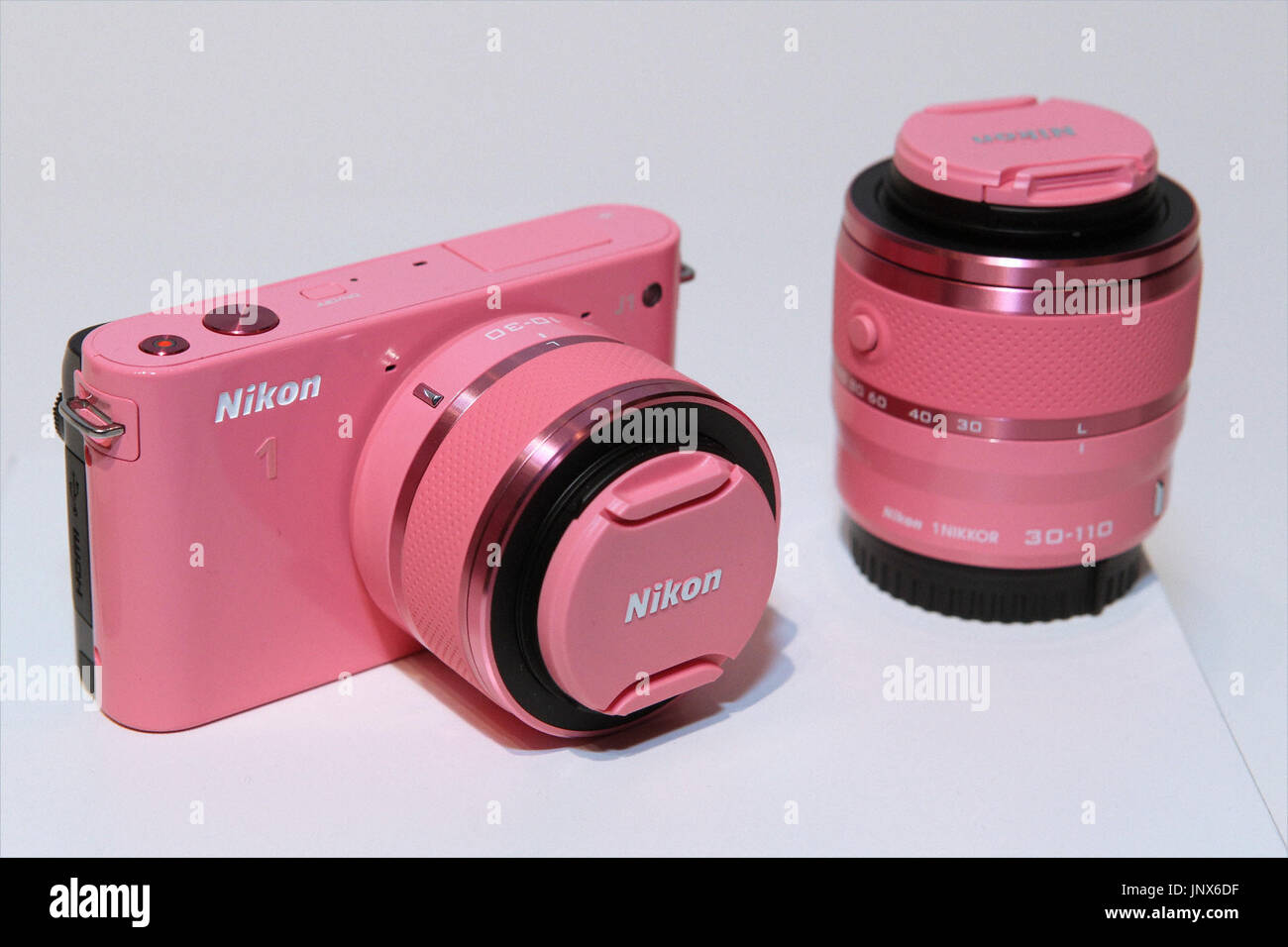 TOKYO, Japan - Photo shows Nikon 1 J1, one of the two models of Nikon ...