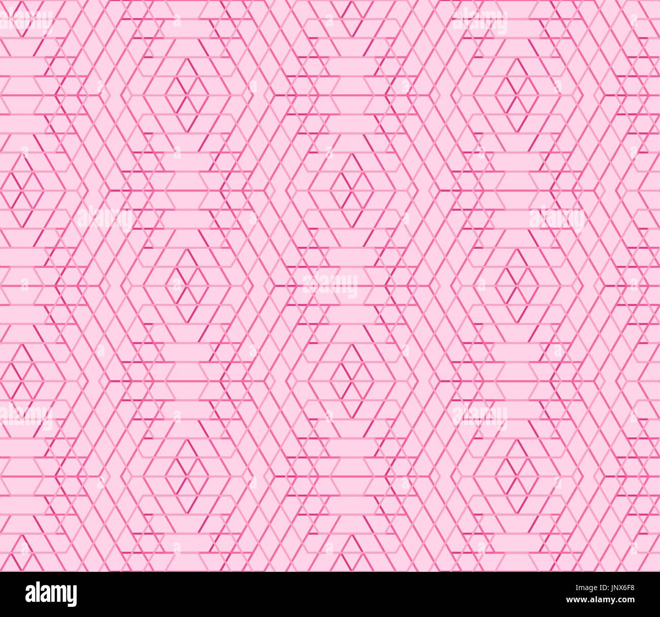 Seamless geometric pattern, hexagon abstract background, pink vector ...