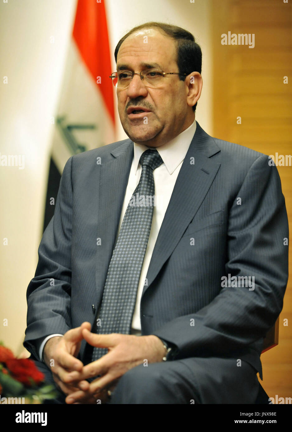 TOKYO, Japan - Iraqi Prime Minister Nouri al-Maliki speaks in an ...