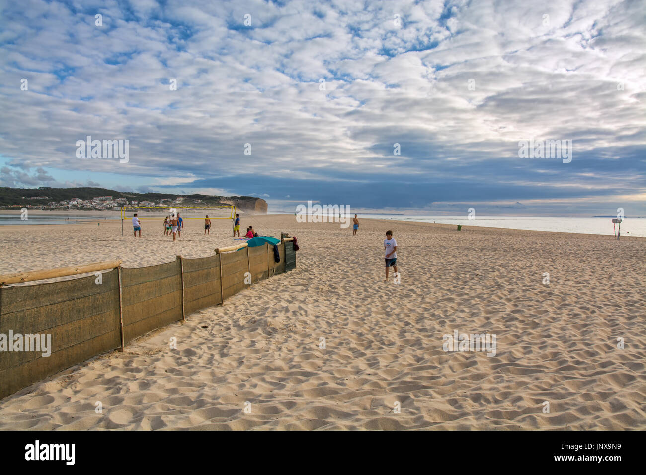 Foz do Arelho Portugal. 26 June 2017.Foz do Arelho beach in Foz do ...