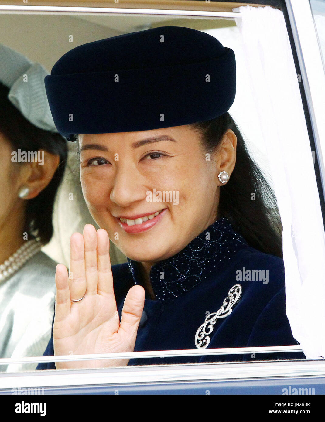 TOKYO, Japan - Japanese Crown Princess Masako waves as she arrives at ...