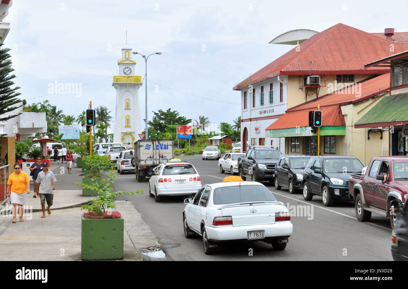 APIA, Samoa - Photo taken on Jan. 6, 2012, shows a road in the Samoan ...