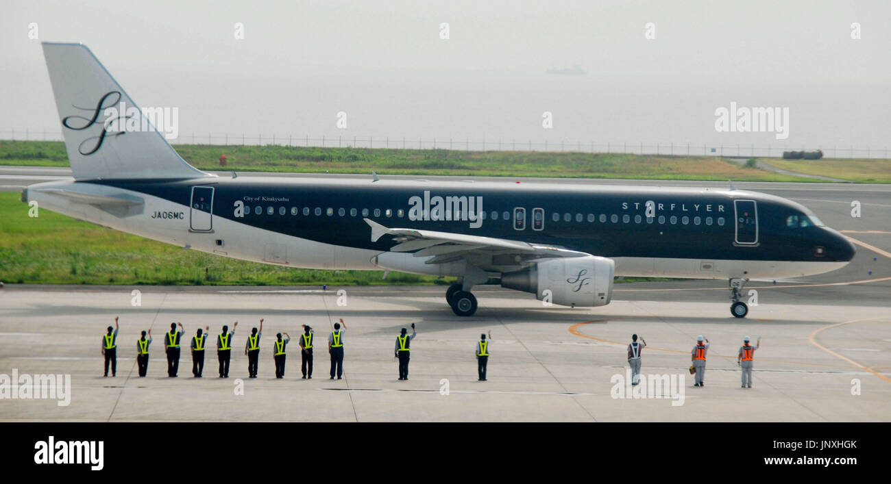 KITAKYUSHU, Japan - Photo shows Star Flyer Inc.'s airplane at ...