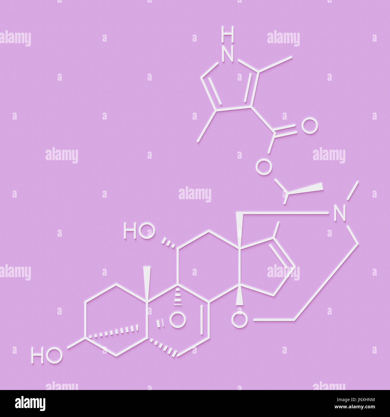 Batrachotoxin (BTX) neurotoxin molecule. Found in number of animals ...