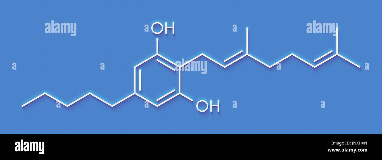 Cannabigerol cannabinoid molecule. Skeletal formula Stock Photo - Alamy