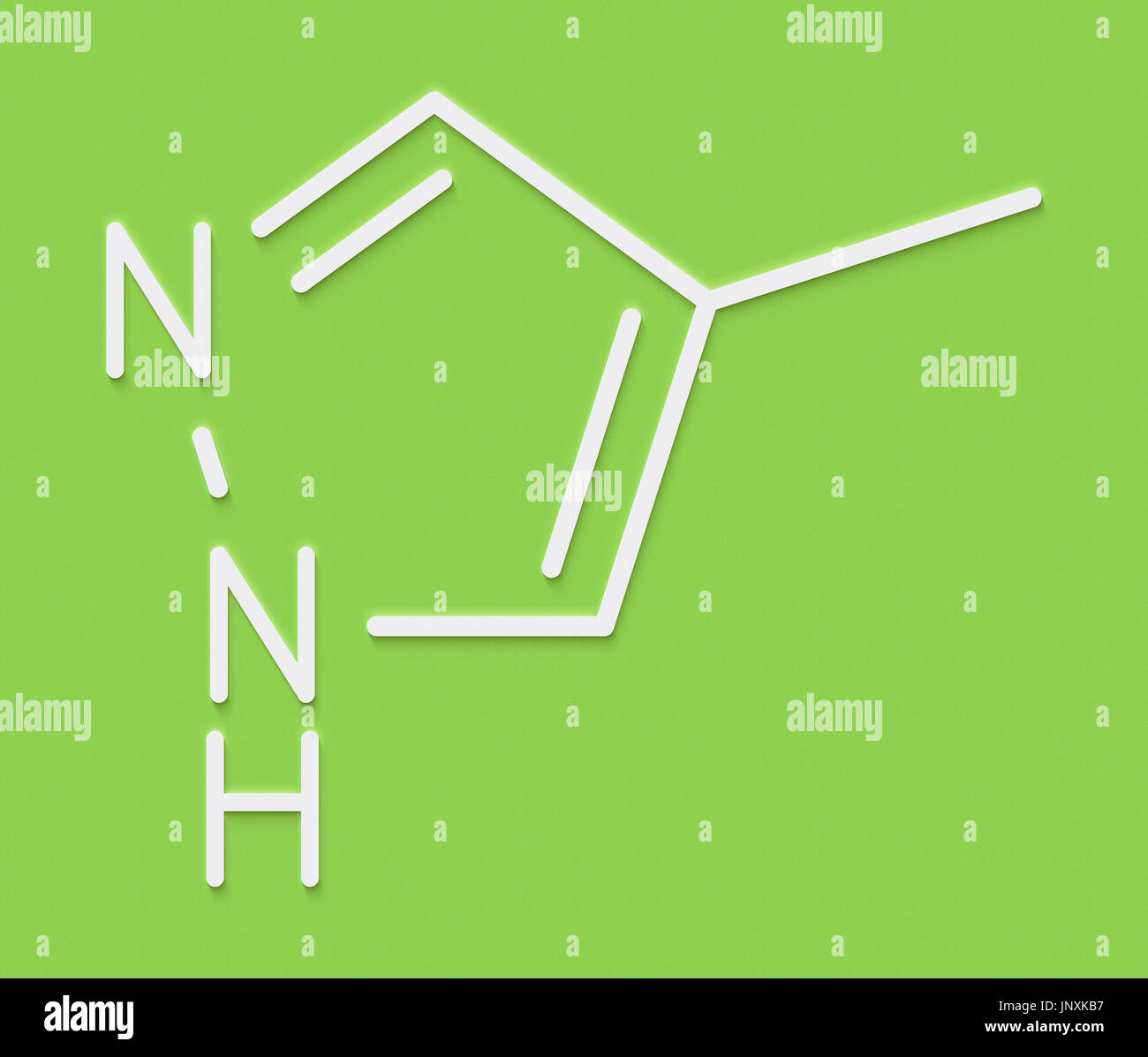 Fomepizole molecule. Antidote used to treat methanol and ethylene ...