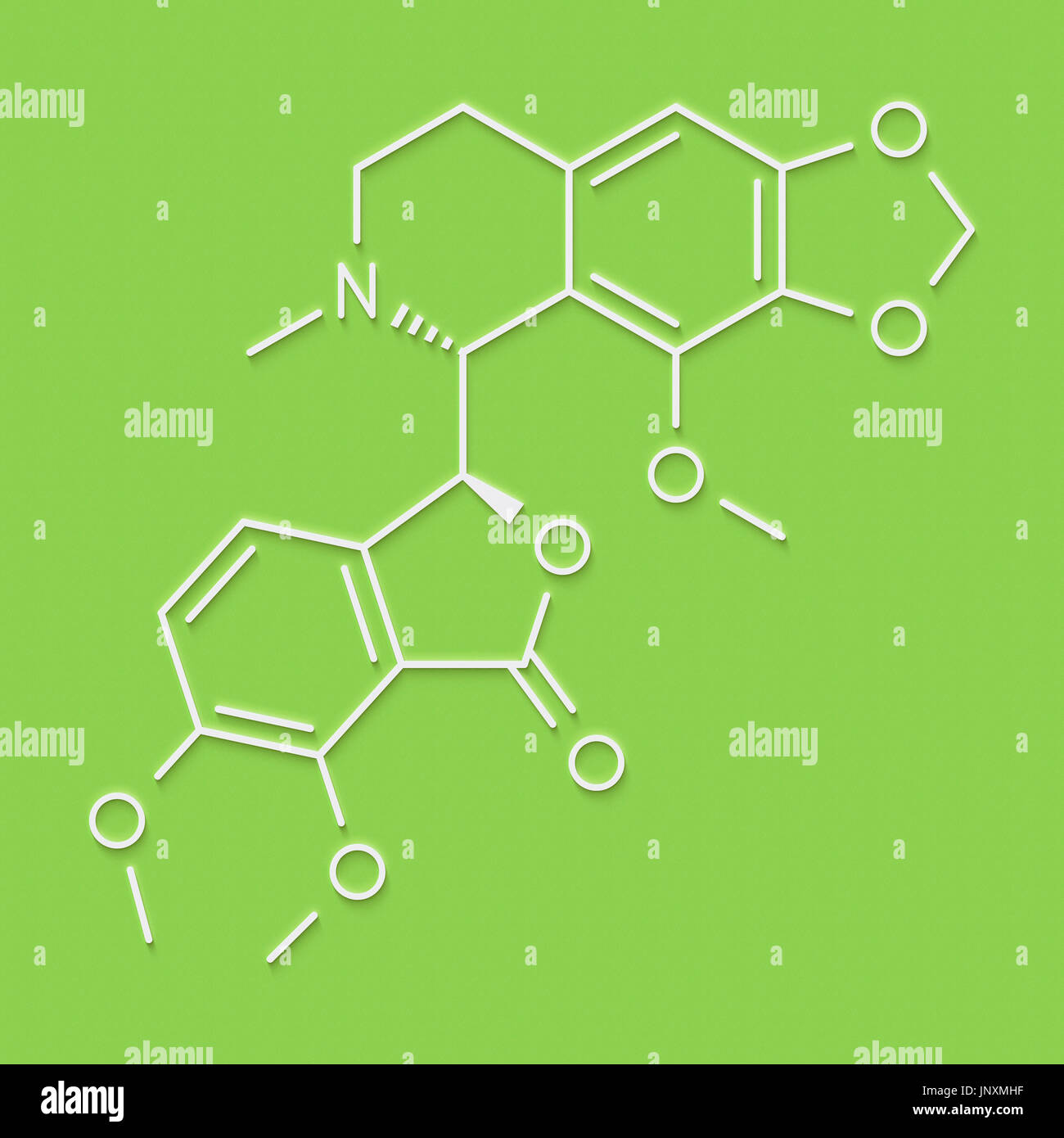 Noscapine antitussive drug molecule. Skeletal formula Stock Photo - Alamy