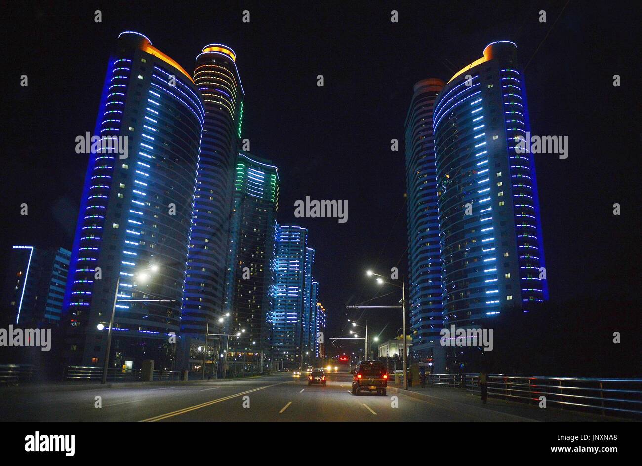 PYONGYANG, North Korea - High-rise condominiums in Pyongyang's Mansudae ...