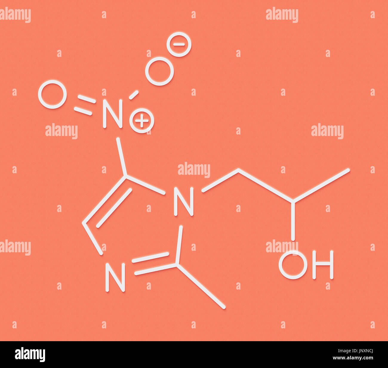 Secnidazole anti-infective drug molecule (nitroimidazole class ...