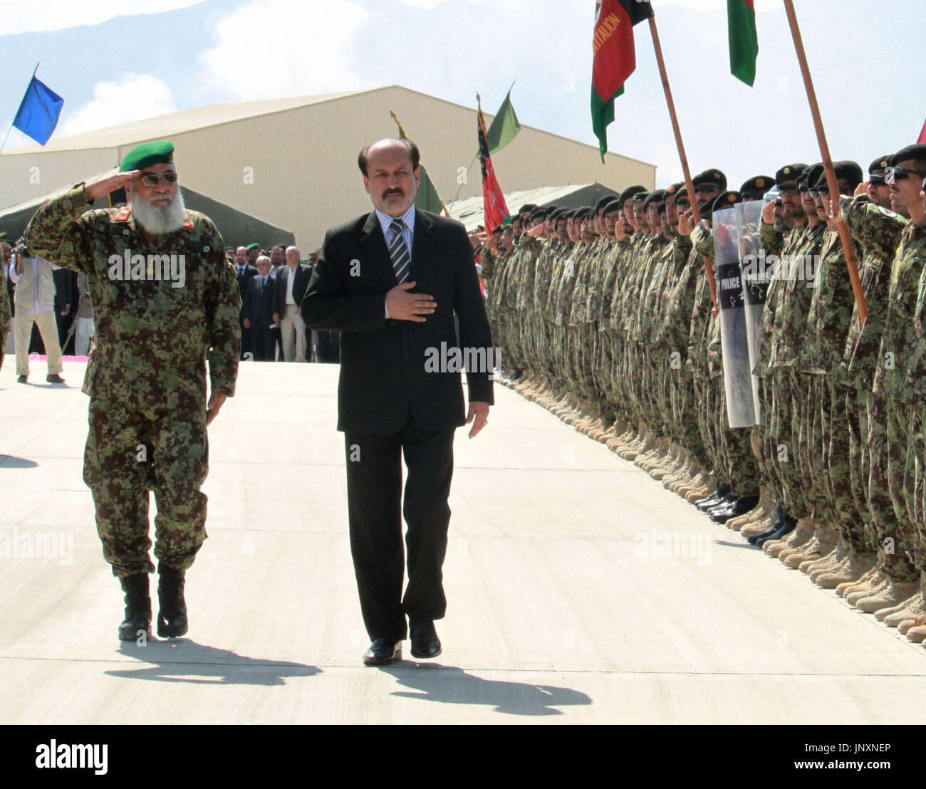 BAGRAM, Afghanistan - A ceremony is held at the U.S. Bagram Air Base ...