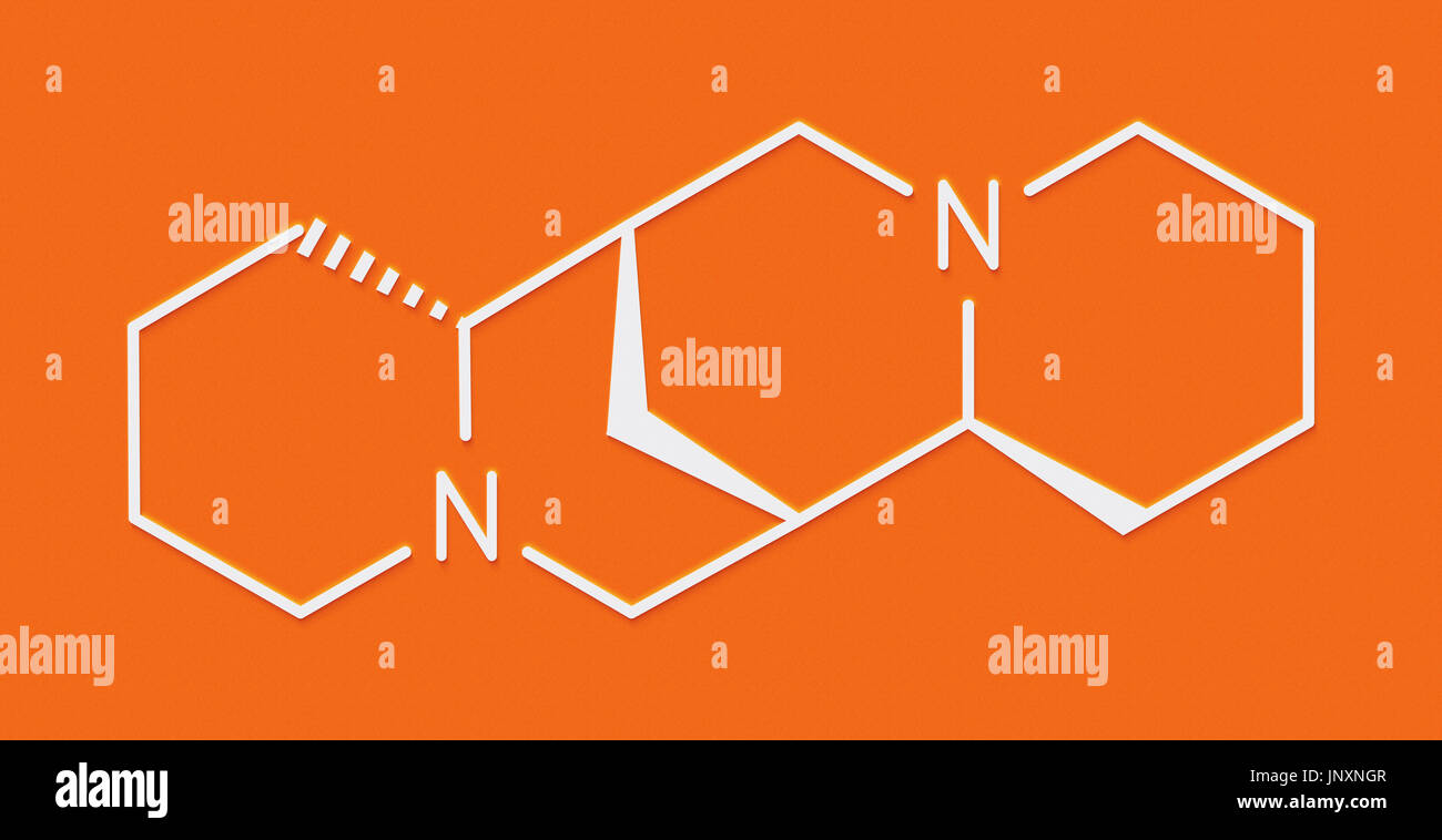 Sparteine scotch broom alkaloid molecule. Skeletal formula Stock Photo ...