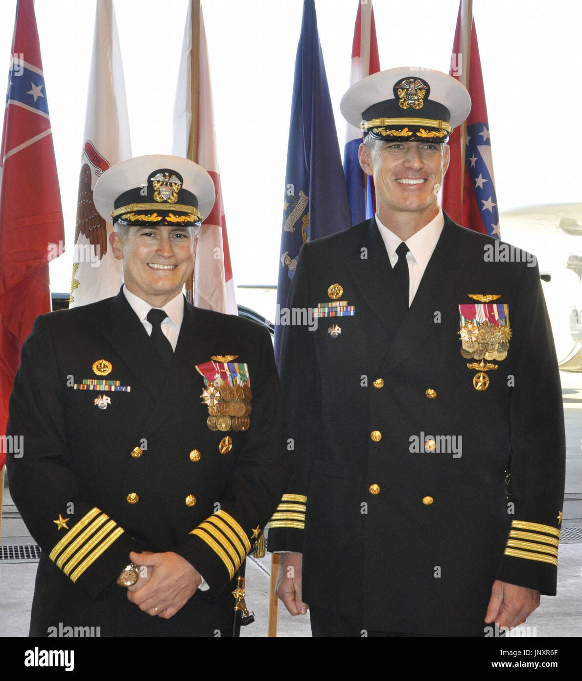 YOKOHAMA, Japan - Capt. Eric W. Gardner (L) is replaced by Capt. Steven ...
