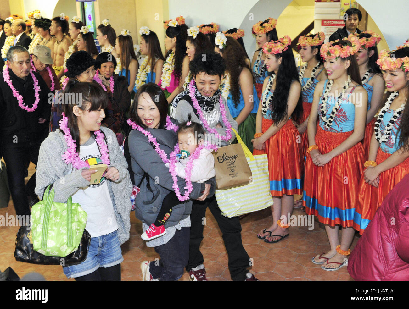 IWAKI, Japan - The Hula Girls, a team of hula dancers at the Spa Resort ...