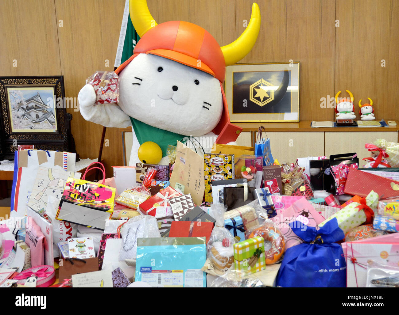 OTSU, Japan - Hikonyan, a popular feline mascot of Hikone, Shiga ...