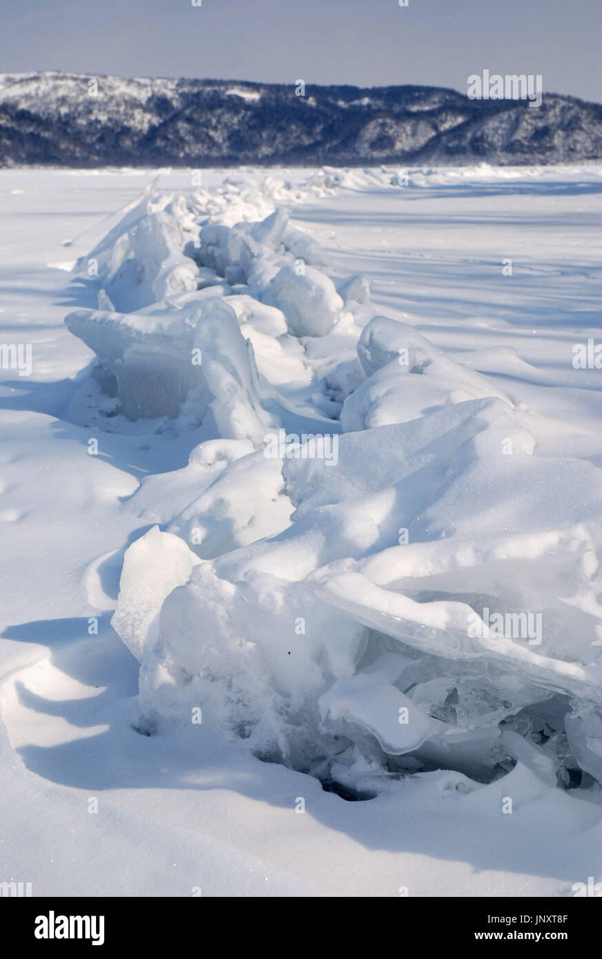 KUSHIRO, Japan - Photo taken on Feb. 14, 2012, shows a ridge where the ...