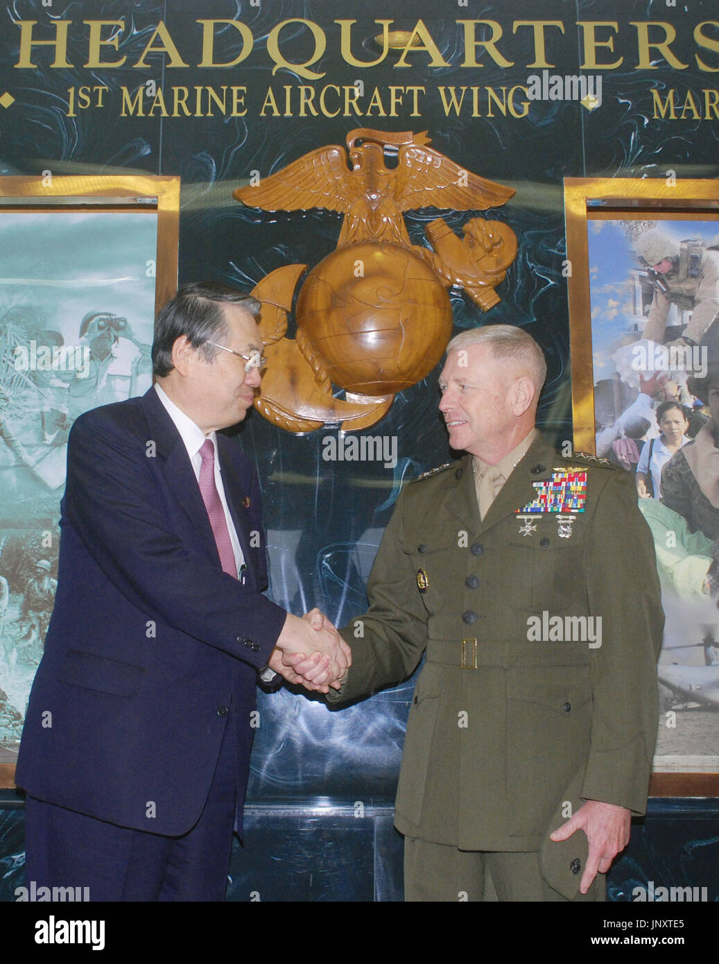 NAHA, Japan - CORRECTING NAME OF TANAKA Japanese Defense Minister Naoki ...