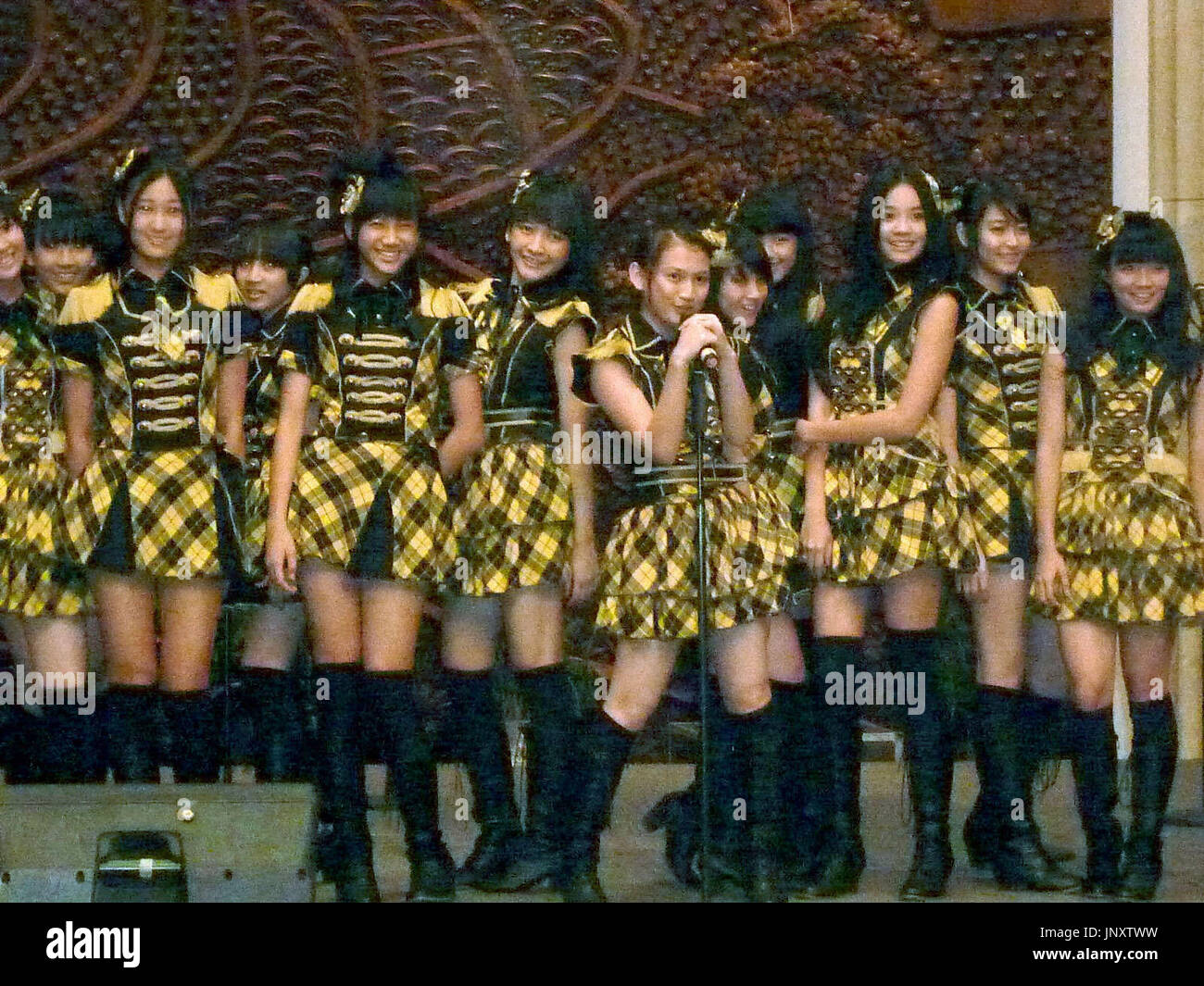 JAKARTA, Indonesia - Members of the Indonesian pop group JKT 48 perform ...