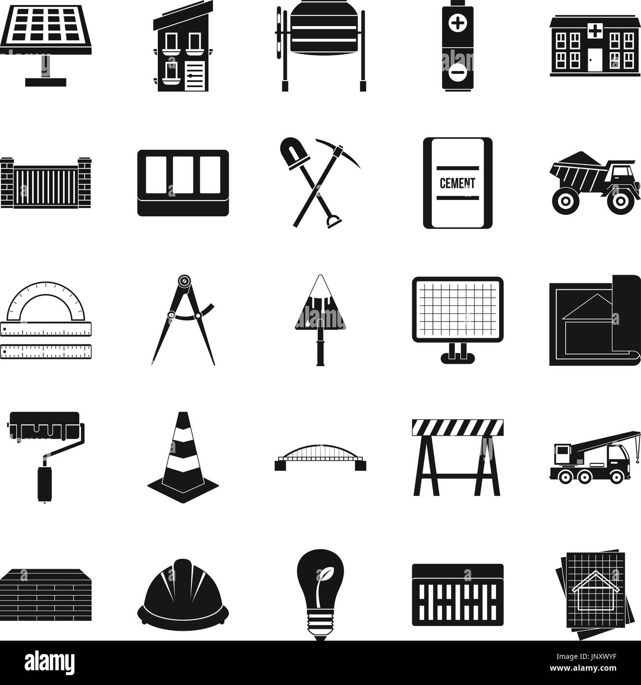 Excavations icons set, simple style Stock Vector Image & Art - Alamy