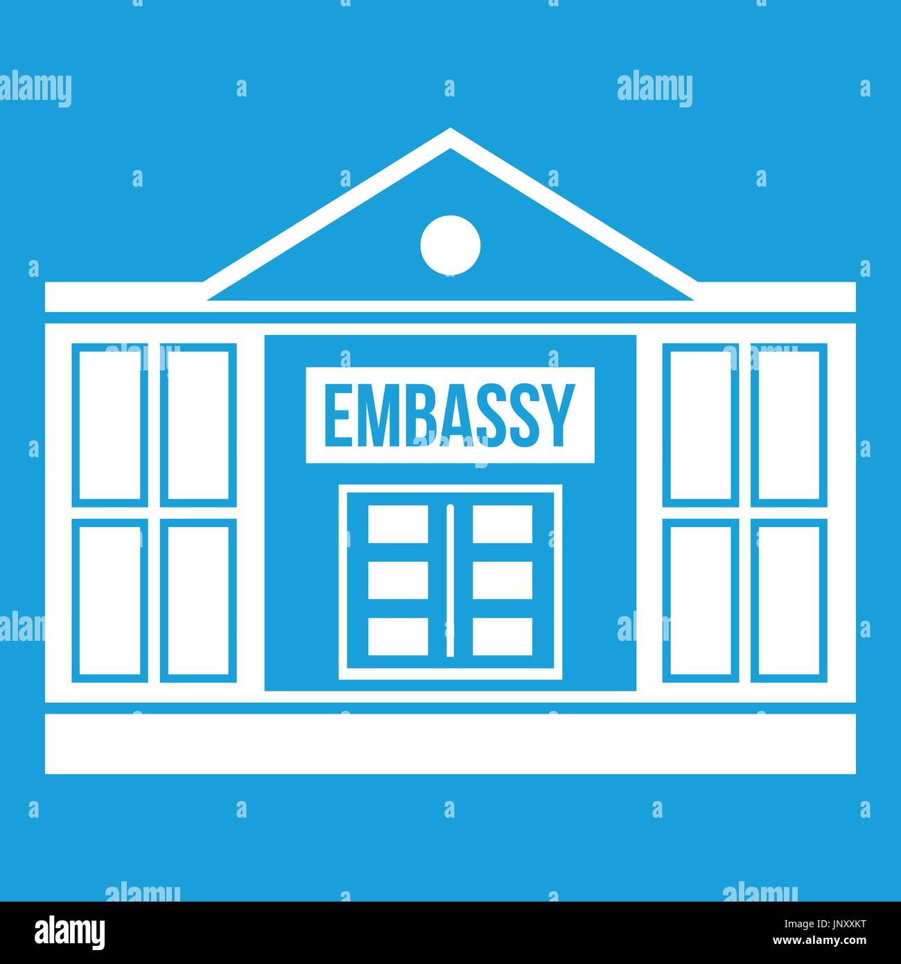 Embassy icon white Stock Vector Image & Art - Alamy