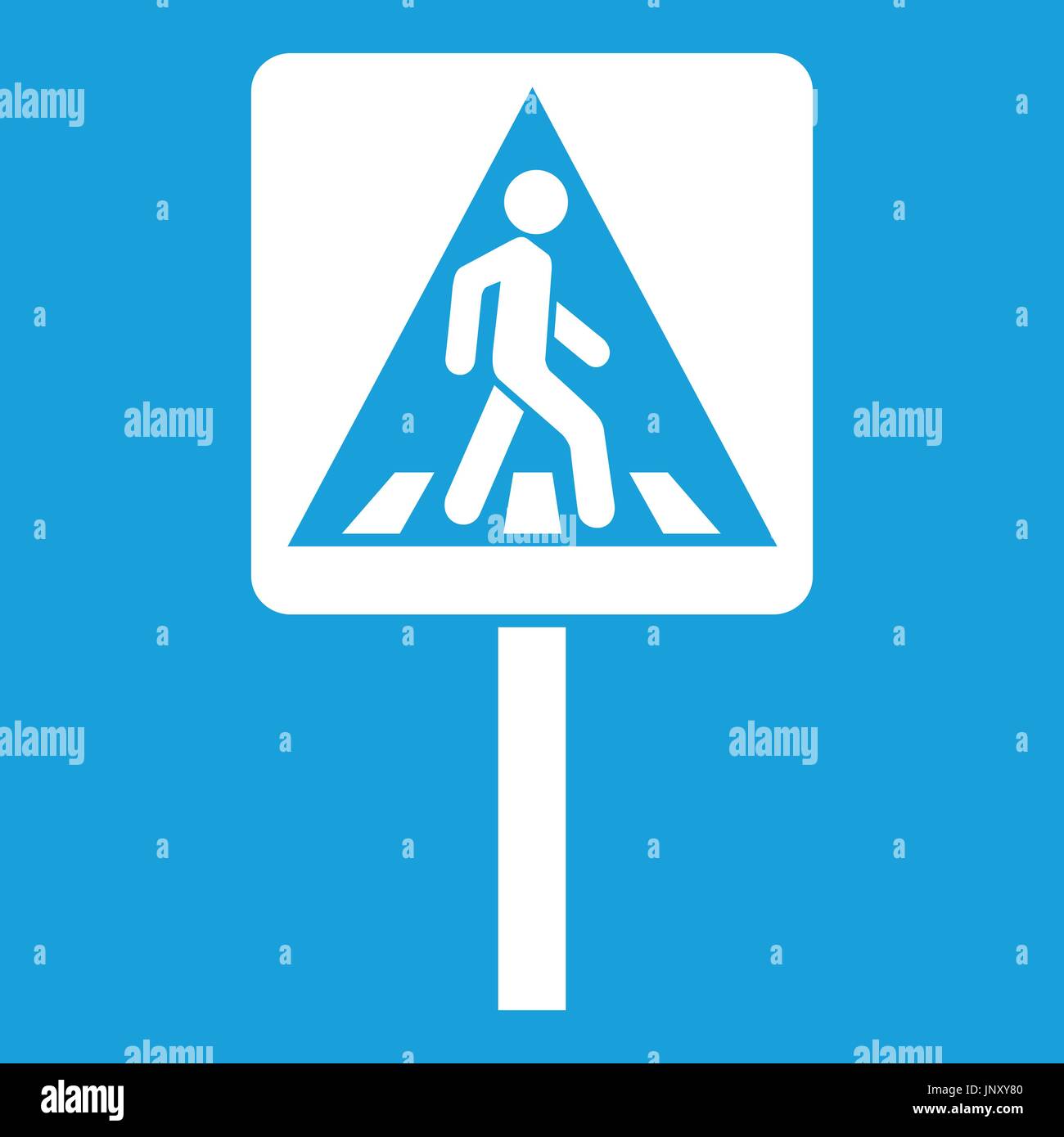 Pedestrian sign icon white Stock Vector Image & Art - Alamy