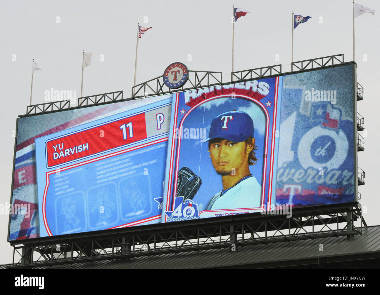 ARLINGTON, United States - An image of Texas Rangers pitcher Yu Darvish ...