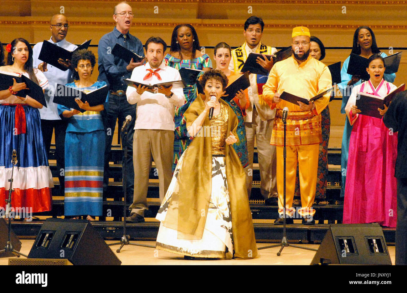 NEW YORK, United States - Japanese singer Tokiko Kato (front C) and ...