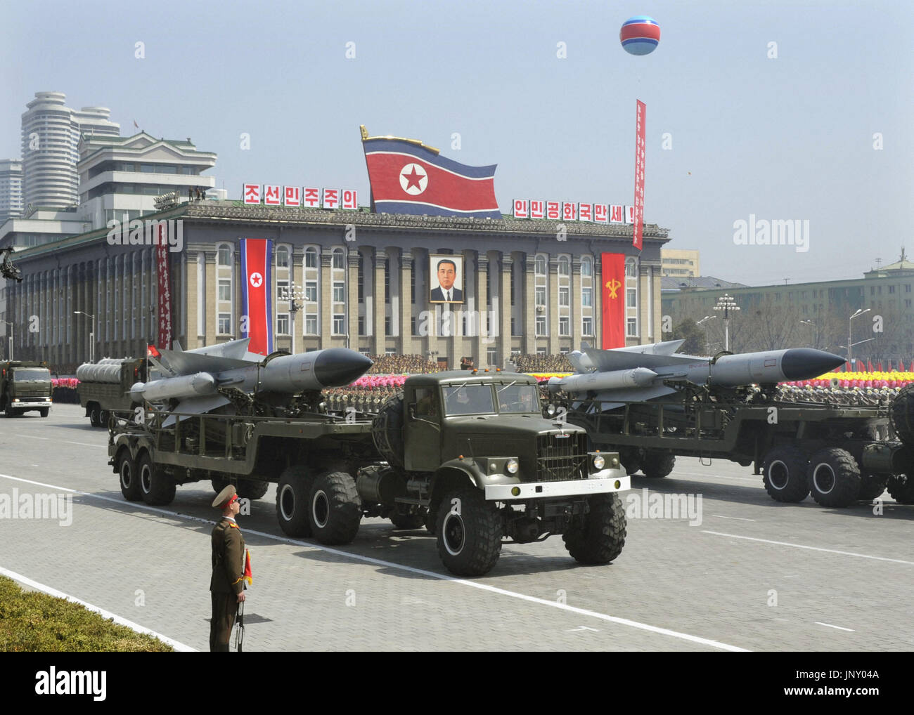PYONGYANG, North Korea - A military parade is staged at Pyongyang's Kim ...