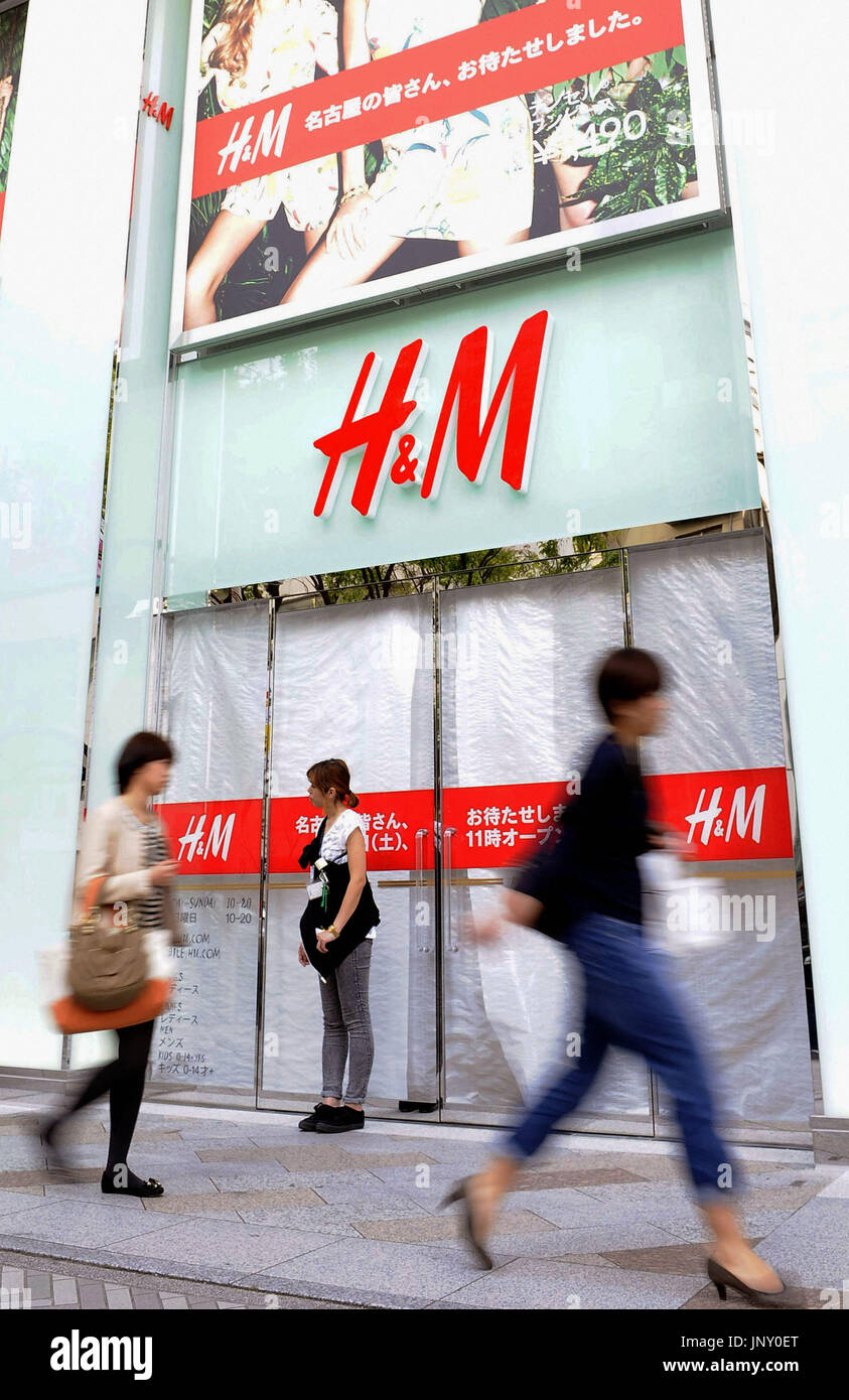 NAGOYA, Japan - Photo shows an outlet of Swedish casual wear chain ...