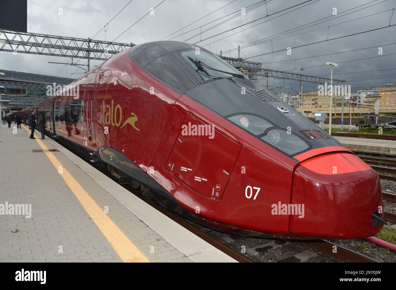 ROME, Italy - Photo shows the private high-speed train Italo in Rome on ...
