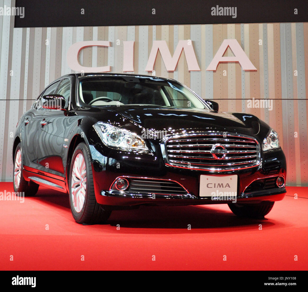 YOKOHAMA, Japan - Nissan Motor Co. shows the Cima luxury hybrid sedan ...