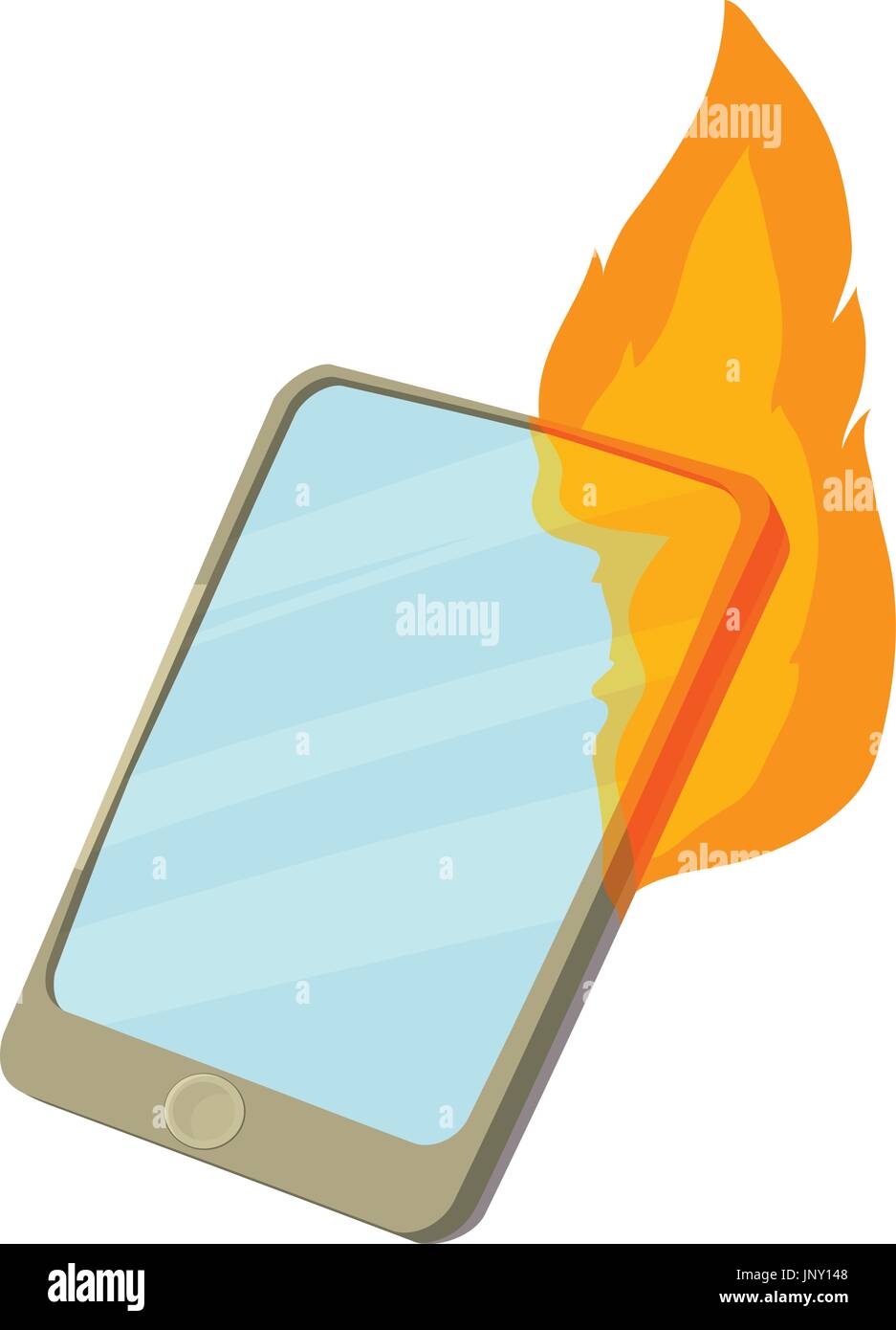 Smartphone on fire icon, cartoon style Stock Vector Image & Art - Alamy